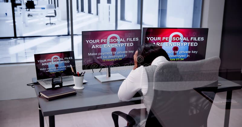 Protecting Lady S Data: a Cyber Security Hack Attack Stock Photo - Image of extortion, personal ...