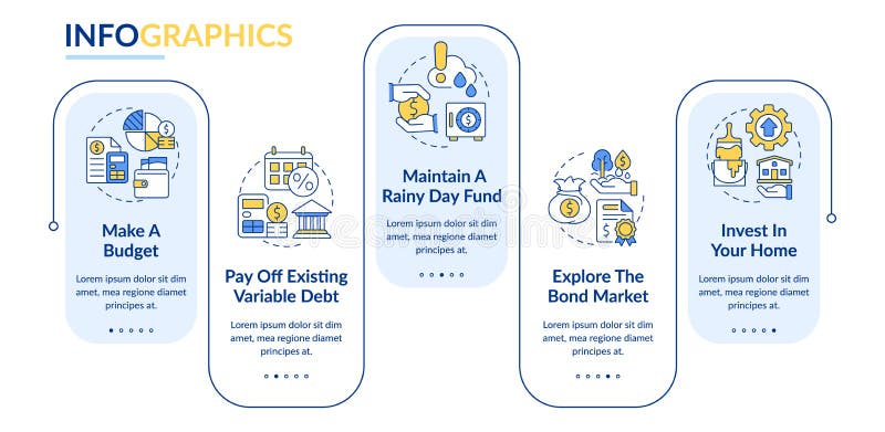 Protecting Money during Inflation Rectangle Infographic Template Stock ...