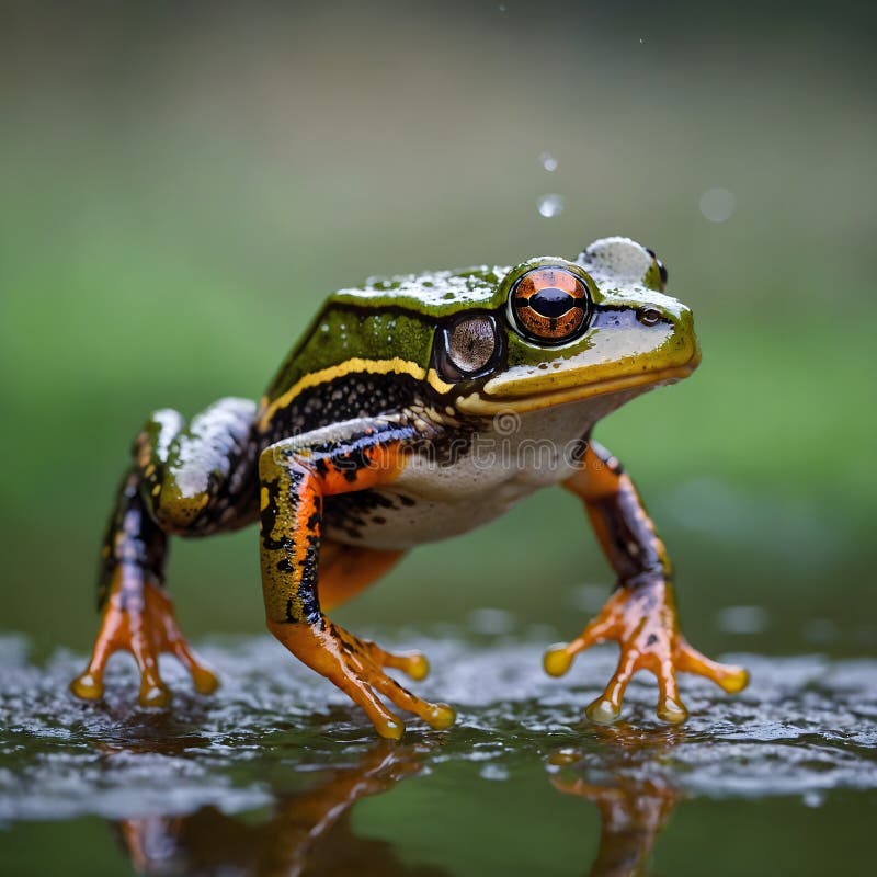 Protecting Nature: Edible Frog in a Conservation Habitat Stock Photo ...