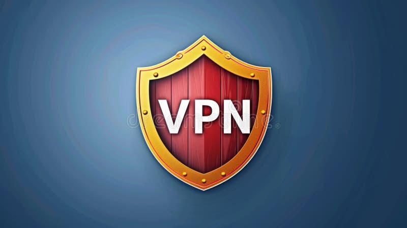 Protecting Online Privacy with a VPN Shield Symbol and Digital Security ...