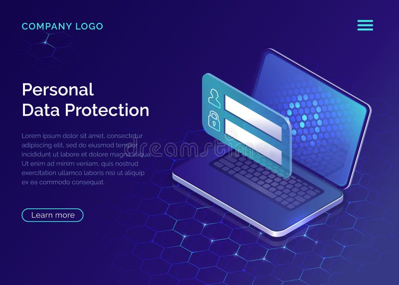 Protecting Personal Data Concept, Account Security Stock Vector ...