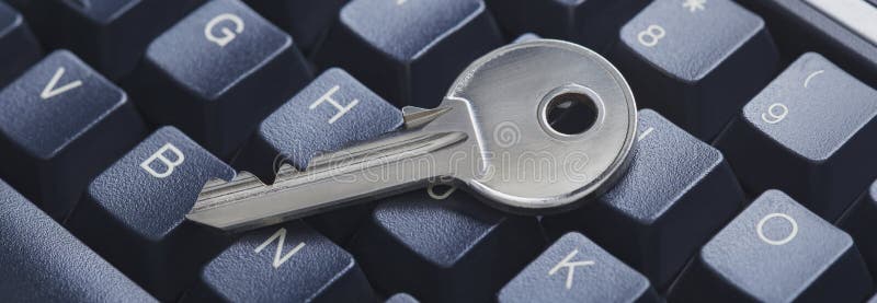 Protecting Personal Data and Money , Key on Computer Keyboard Stock ...