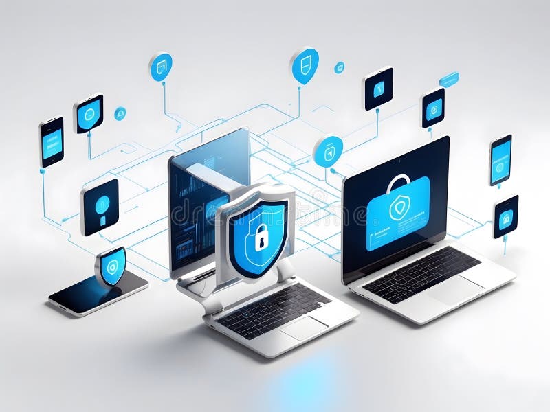 Protecting Privacy in the Digital World Stock Photo - Image of ...