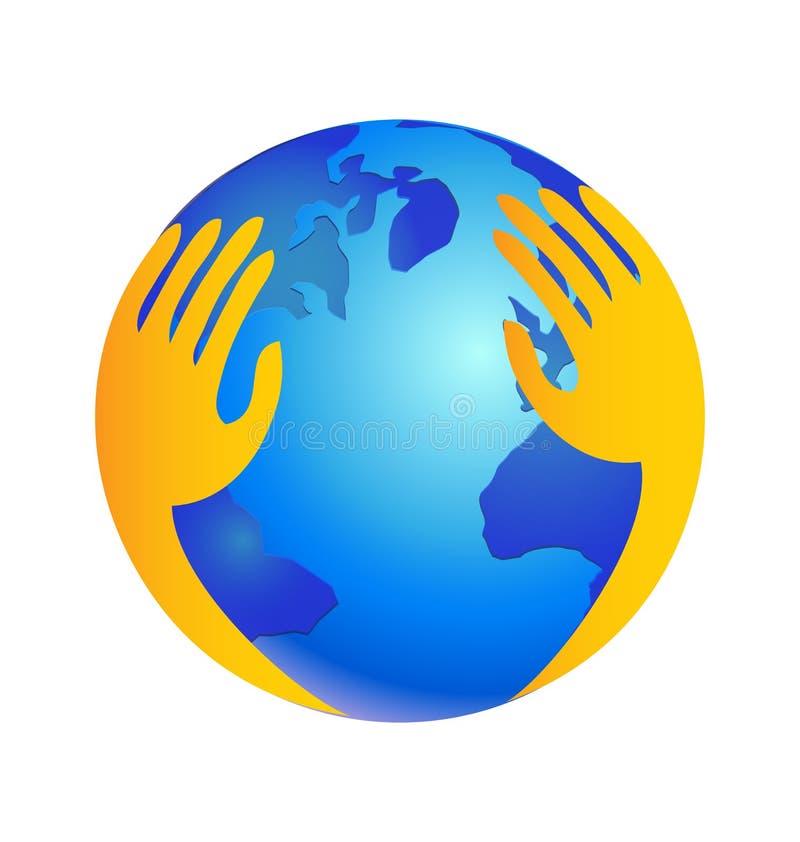 Helping Hands For The World Stock Vector - Illustration of world ...