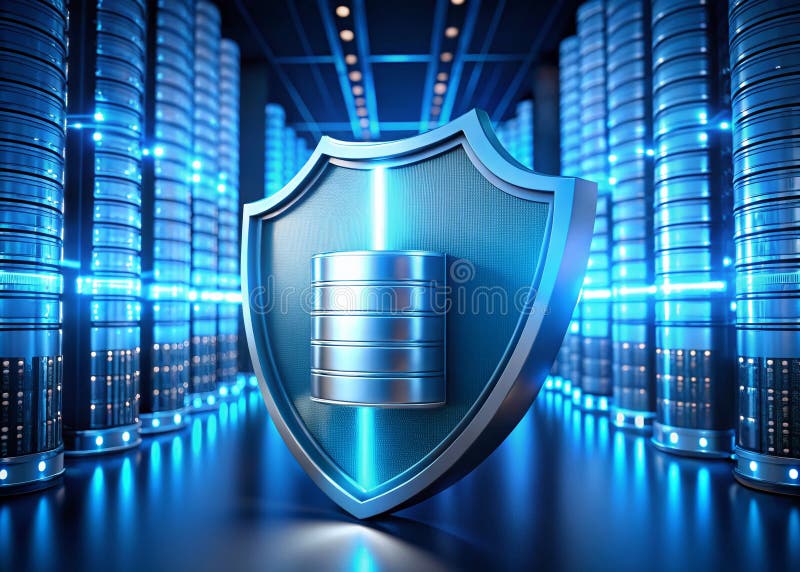 Protecting Your Digital Data a Minimalist Visual of Data Security and ...