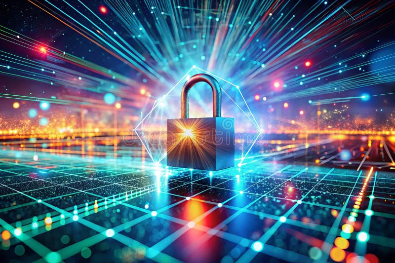 Protecting Your Digital Fortress a Cybersecurity Illustration of a ...