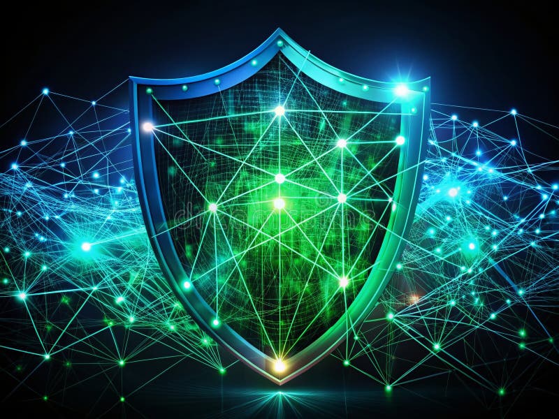 Protecting Your Digital Fortress a Double Exposure Cybersecurity Stock Image Unveiling Advanced ...