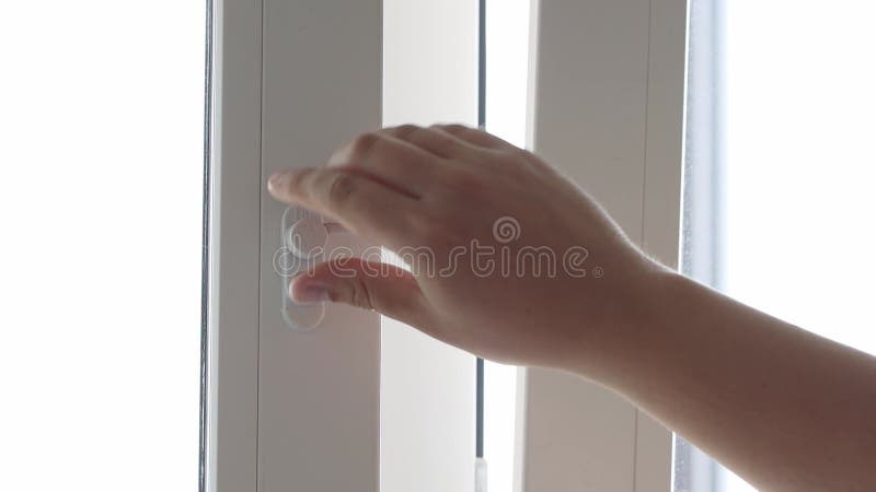 Protection Against Children on a Plastic Pvc Window. Safety from ...