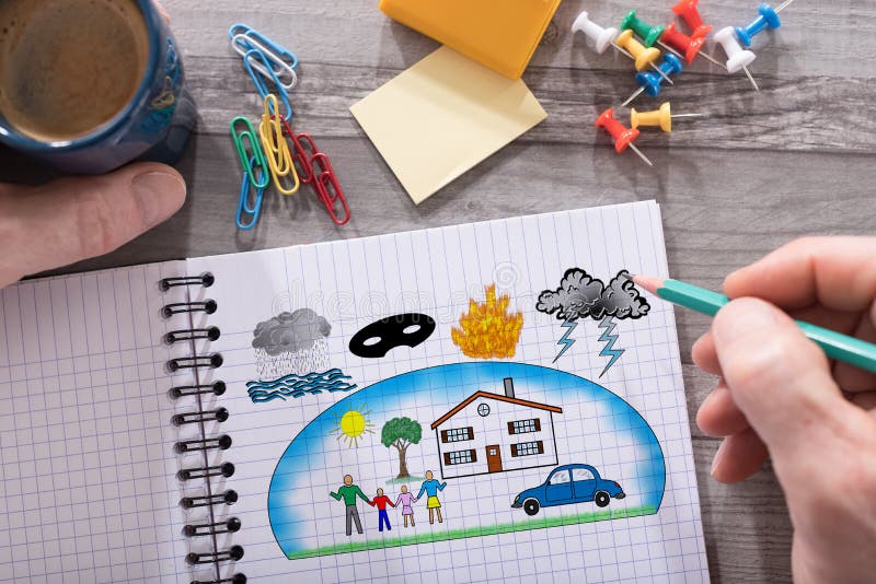 Protection Against Damage Concept on a Notepad Stock Photo - Image of ...