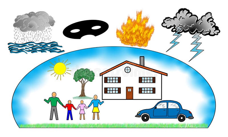 Protection Against Damage Concept on White Background Stock ...