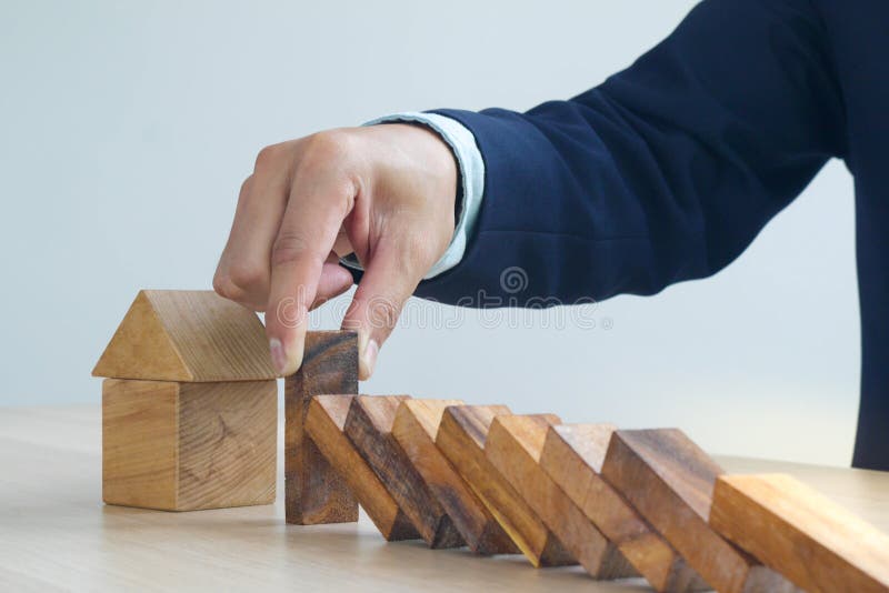 Protection Against Danger To the Home. Home Accident Insurance Concept ...