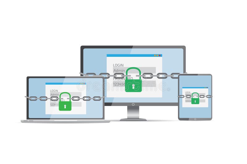 Protection Against Hacker Concept. Vector Illustration Stock Vector ...