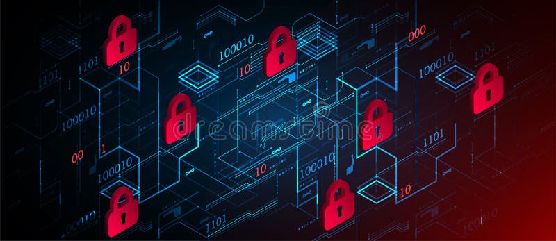 Protection Background. Technology Security, Encode and Decrypt. Stock ...