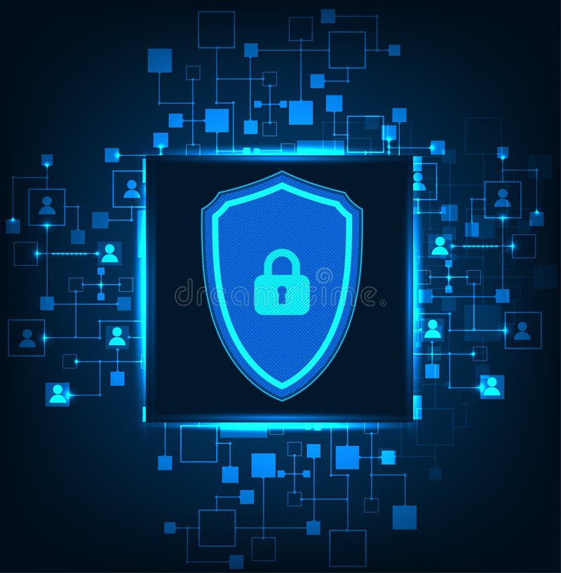 Protection Background. Technology Security, Encode and Decrypt. Stock ...