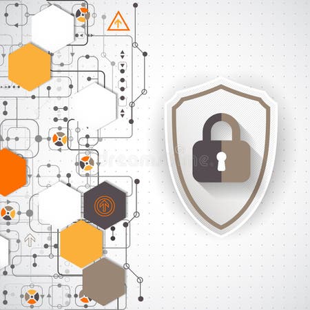 Protection Background. Technology Security, Encode and Decrypt. Stock Vector - Illustration of ...