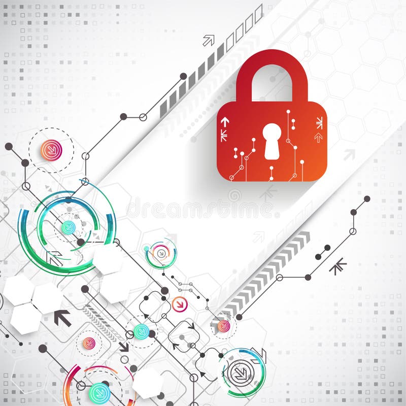 Protection Background. Technology Security, Encode and Decrypt. Stock ...