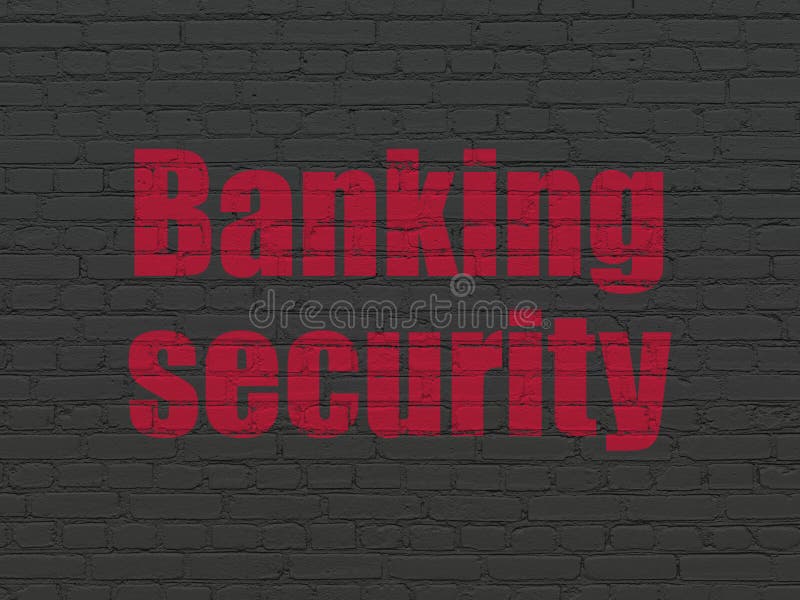 Protection Concept: Banking Security on Wall Stock Illustration ...