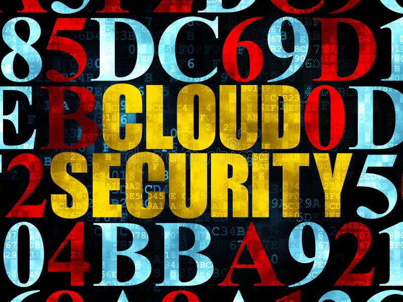Protection Concept: Cloud Security on Digital Stock Illustration ...