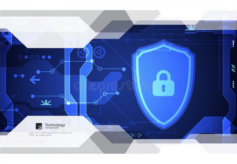 Protection Concept of Digital and Technological Background. Stock ...