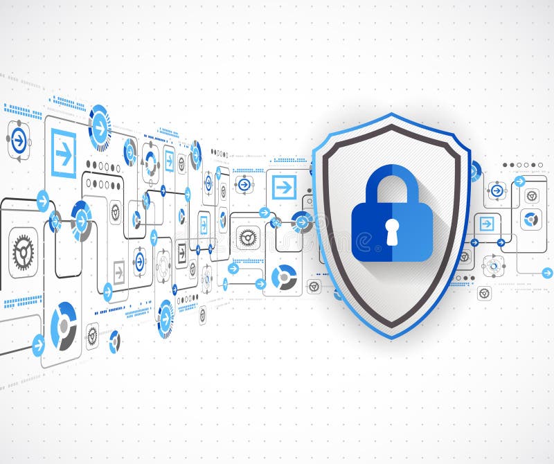Protection Concept of Digital and Technological. Stock Vector ...