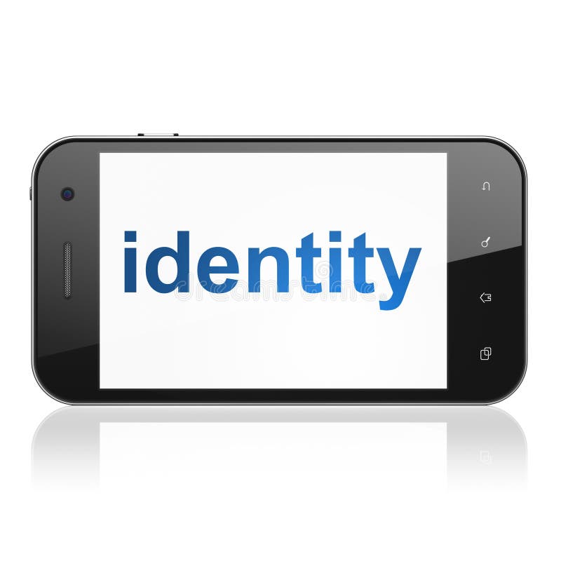 Protection Concept: Identity on Smartphone Stock Image - Image of ...