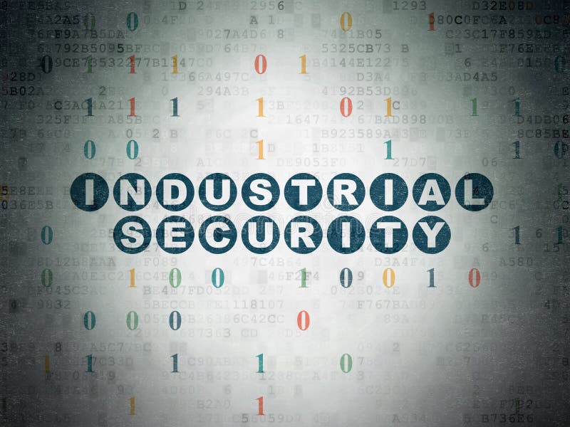 Protection Concept: Industrial Security on Digital Stock Illustration ...