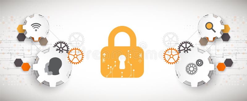 Protection Concept. Security Mechanism, System Privacy Stock Vector ...