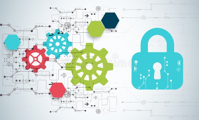 Protection Concept. Security Mechanism, System Privacy Stock Vector ...