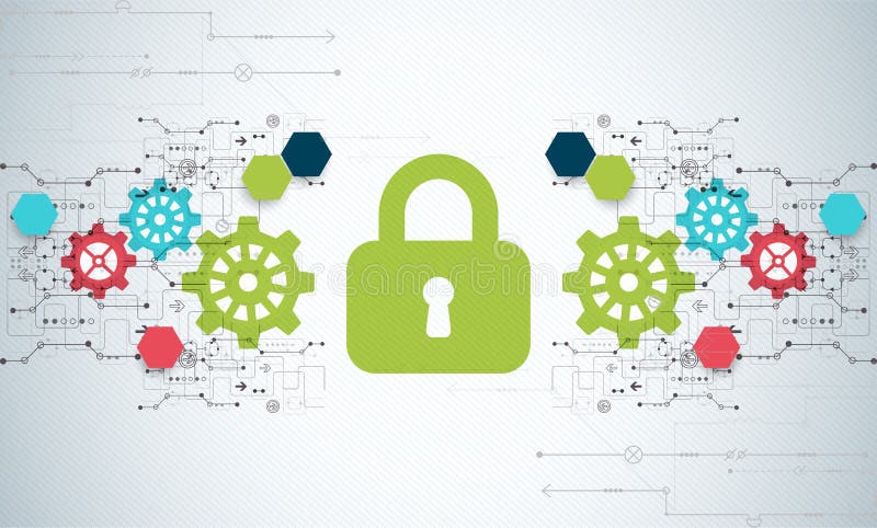 Protection Concept. Security Mechanism, System Privacy Stock Vector ...