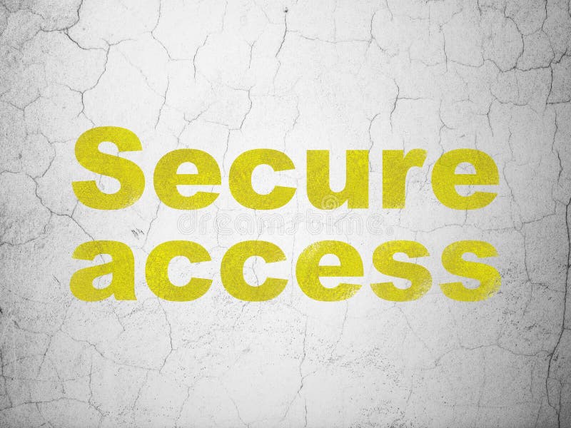 Protection Concept: Secure Access on Wall Background Stock Illustration ...
