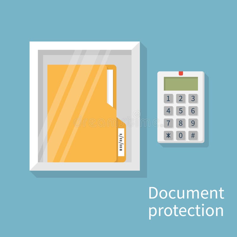 Protection Document, Concept Stock Vector - Illustration of paper ...