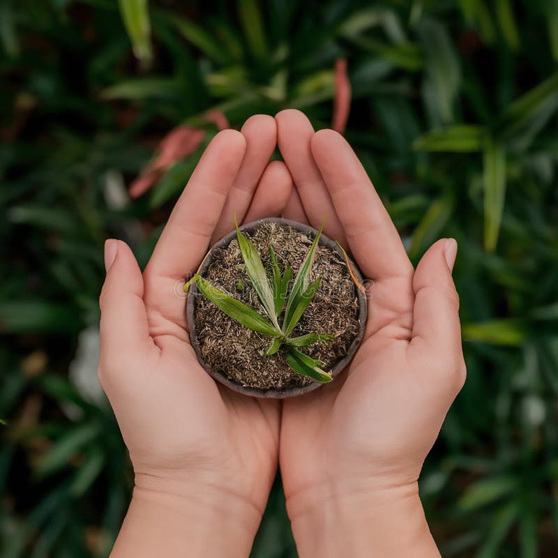 Earth healing with plants stock illustration. Illustration of cheir ...