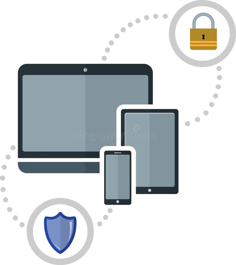 Protection of Electronic Devices Stock Vector - Illustration of phone ...