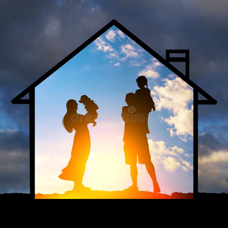 Protection of Family Values Stock Photo - Image of idyllic, protection ...