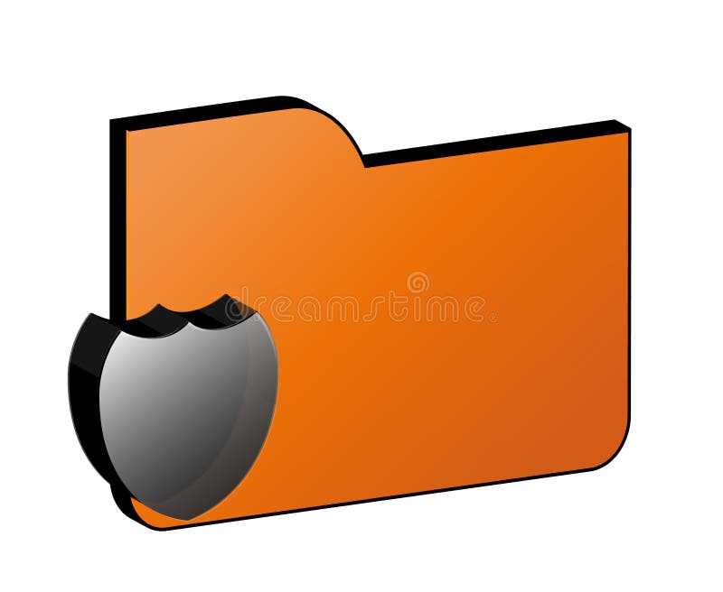 Protection file icon stock vector. Illustration of lock - 12382527