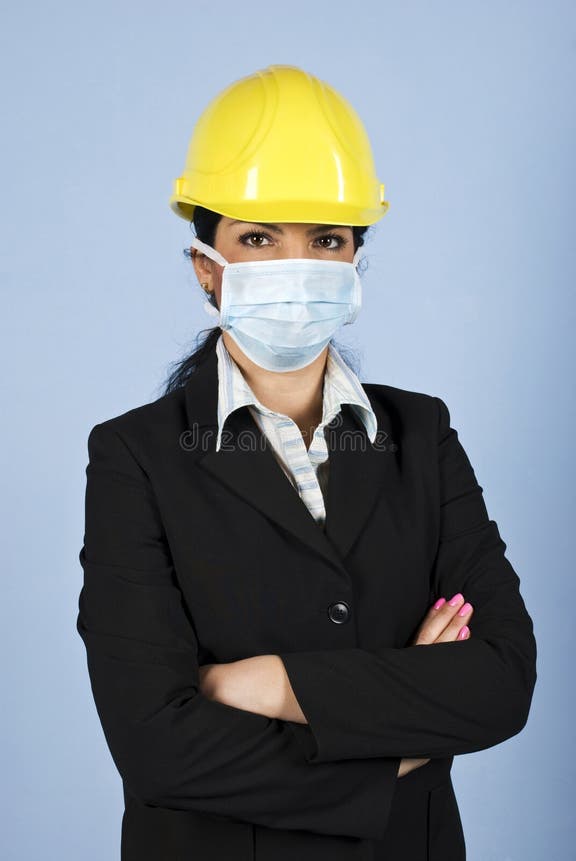 Protection from Flu at Work Stock Image - Image of business, cover ...