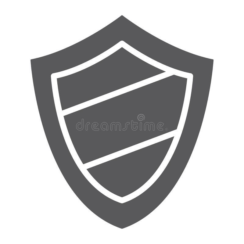 Protection Glyph Icon, Guard and Safety, Shield Sign, Vector Graphics ...