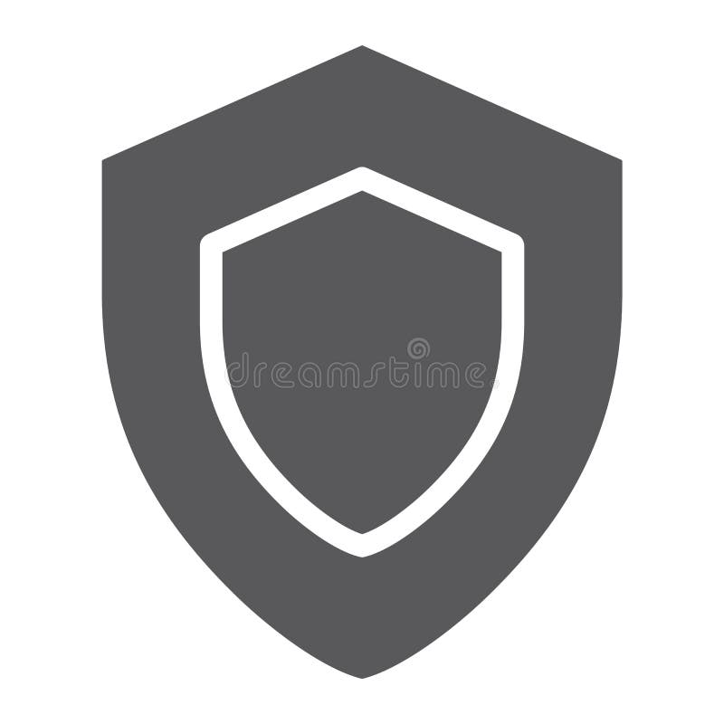 Protection Glyph Icon, Safety and Security, Shield Sign, Vector ...