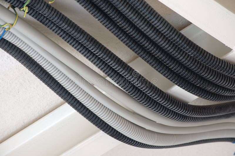 Protection Hose For Electrical Wires Stock Image - Image of protection ...