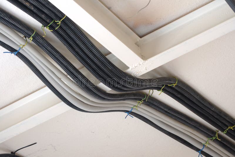 Protection Hose for Electrical Wires Stock Image - Image of power ...
