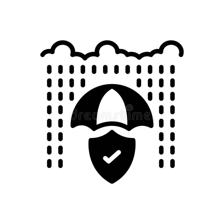 Black Solid Icon for Protection, Security and Safety Stock Illustration ...