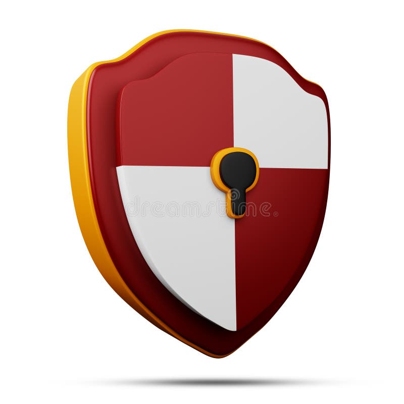 Protection Icon, Security Icon 3d Rendering Stock Illustration ...