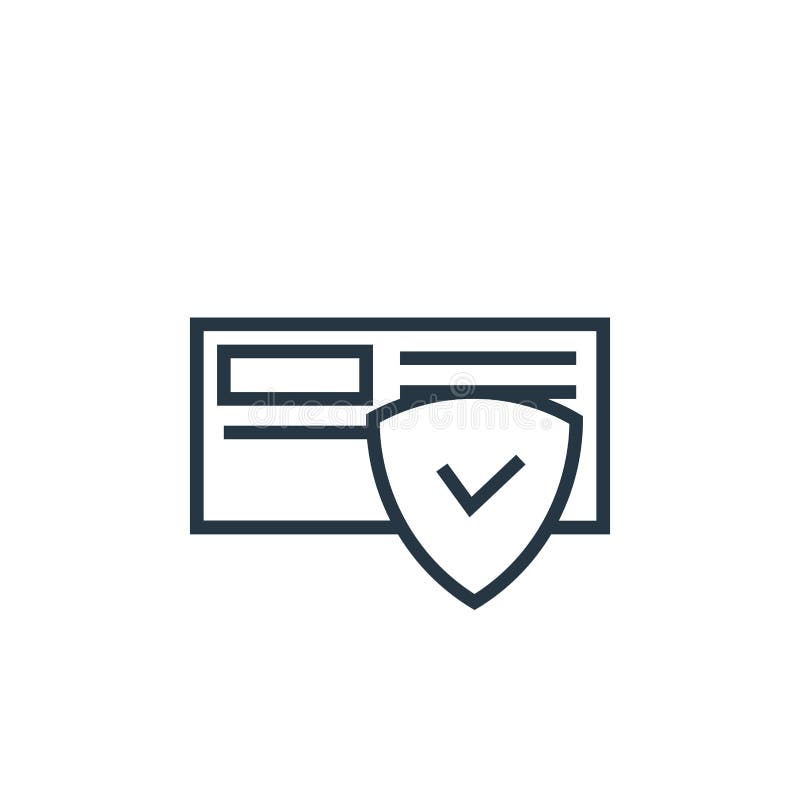 Protection Icon Vector from Banking Concept. Thin Line Illustration of ...