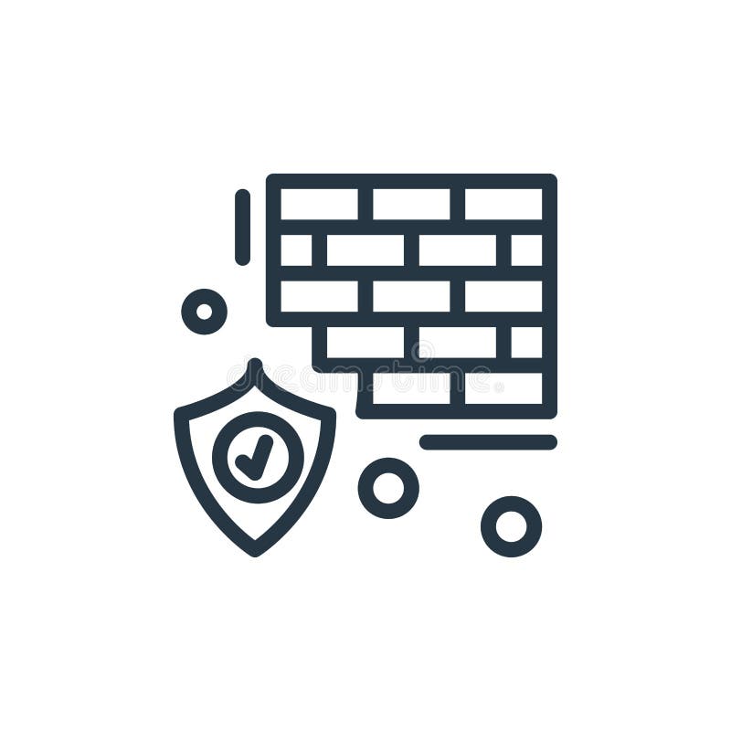 Protection Icon Vector from Hardware Network Concept. Thin Line ...