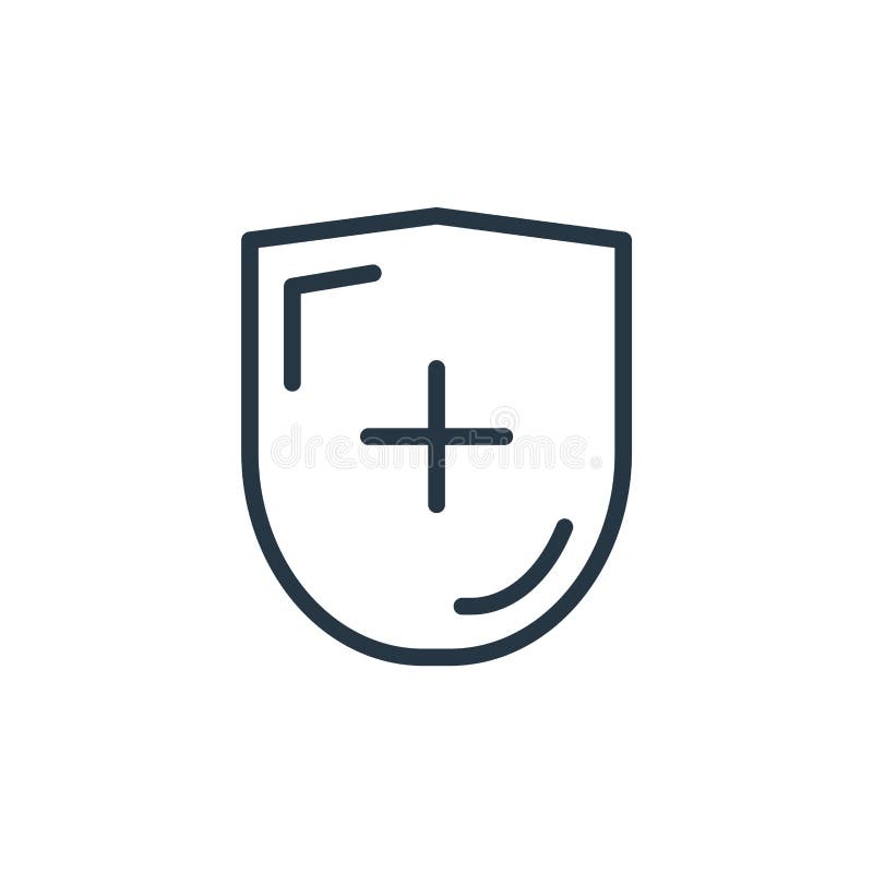 Protection Icon Vector from Healthcare Concept. Thin Line Illustration ...