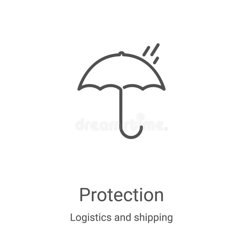 Protection Icon Vector from Logistics and Shipping Collection. Thin ...