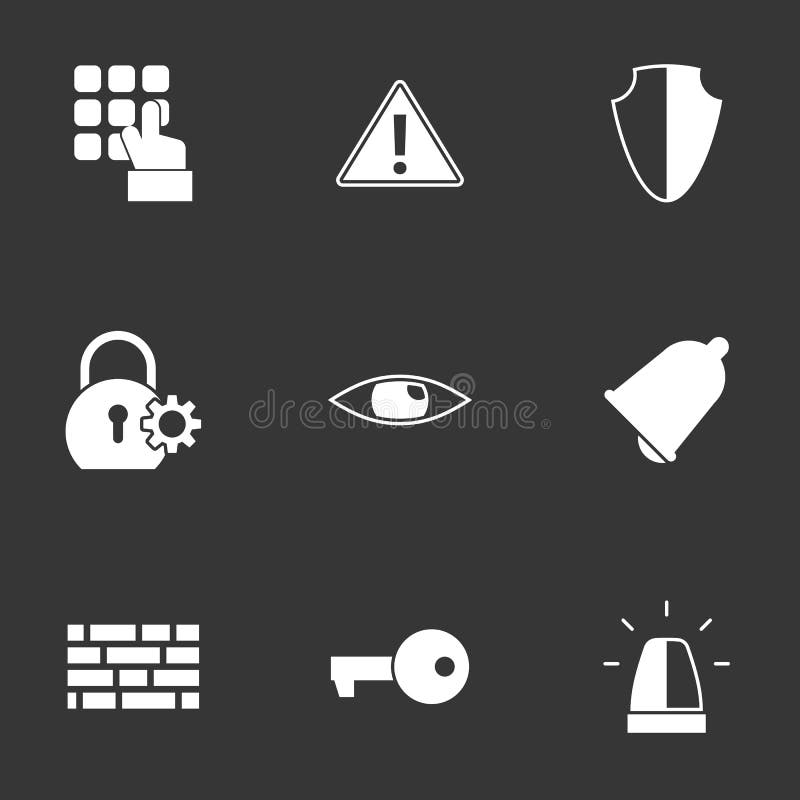 Flat Illustration on a Theme Protection Icons Stock Vector ...