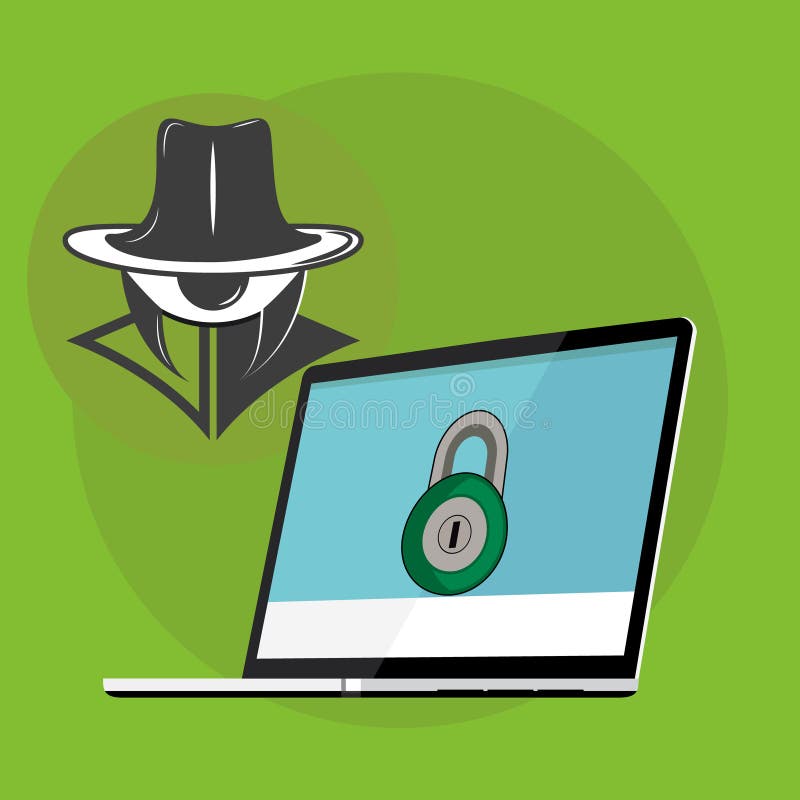 Protection of the Information Stock Vector - Illustration of password ...