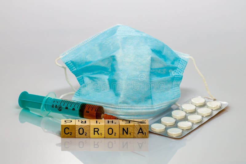 Protection with Injection and Mask Stock Photo - Image of mouth ...