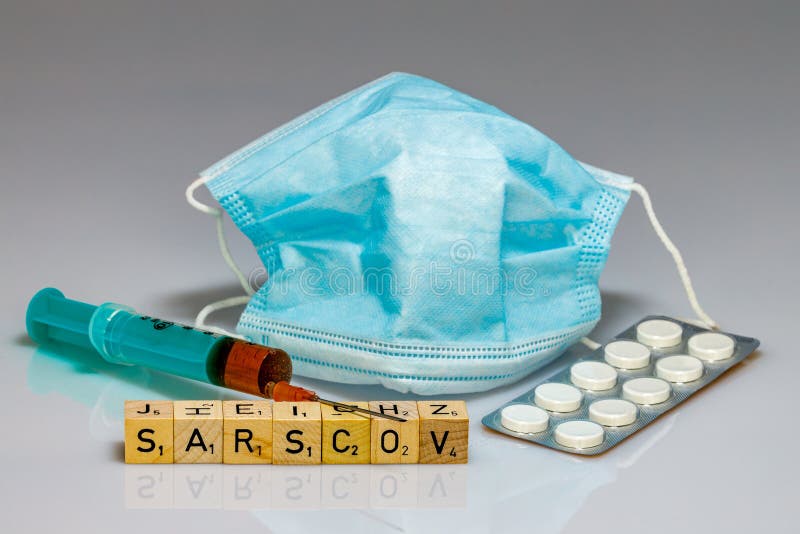 Protection with Injection and Mask Stock Photo - Image of breathing ...